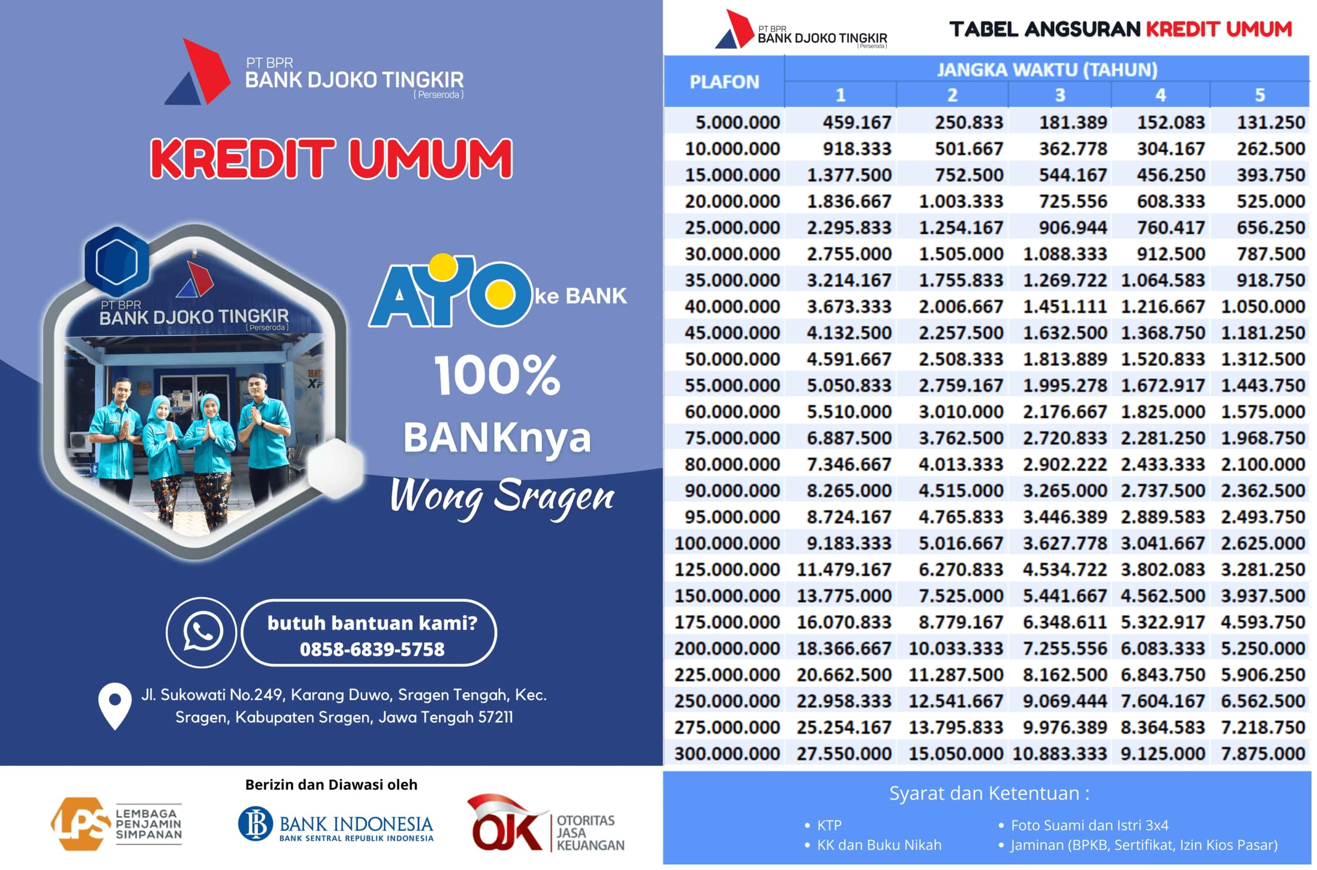 BROSUR - PT BPR BANK DJOKO TINGKIR
